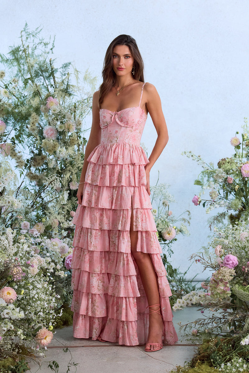 The Josephine Dress in Light Pink Tapestry Rose – V. Chapman